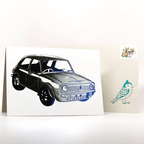 Vintage Mini Cooper Car Card – pupperandpaper.com